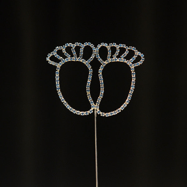 Baby feet rhinestone cake topper – Wholesale Wedding Chair Covers